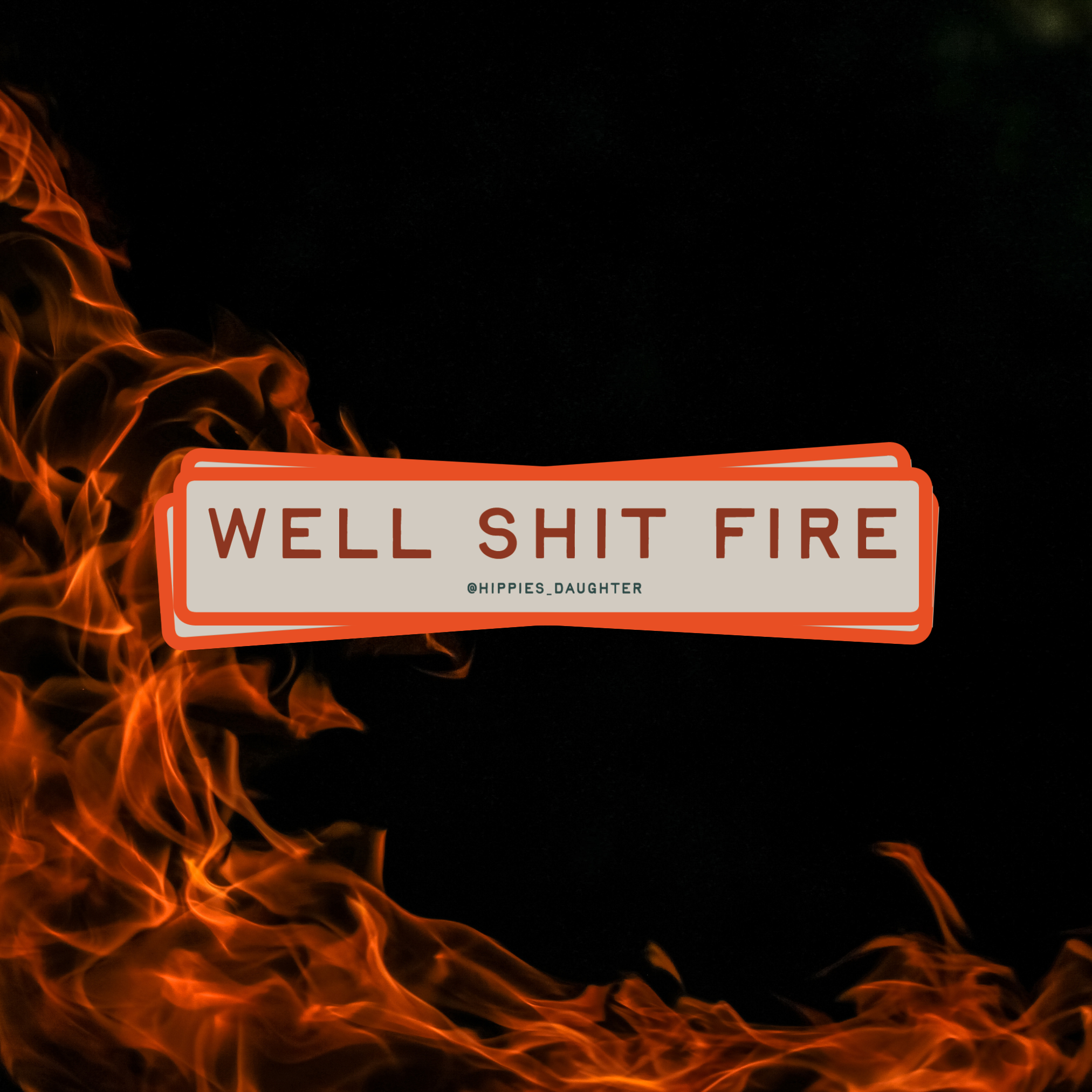 Well shit fire // sticker – Hippie's Daughter