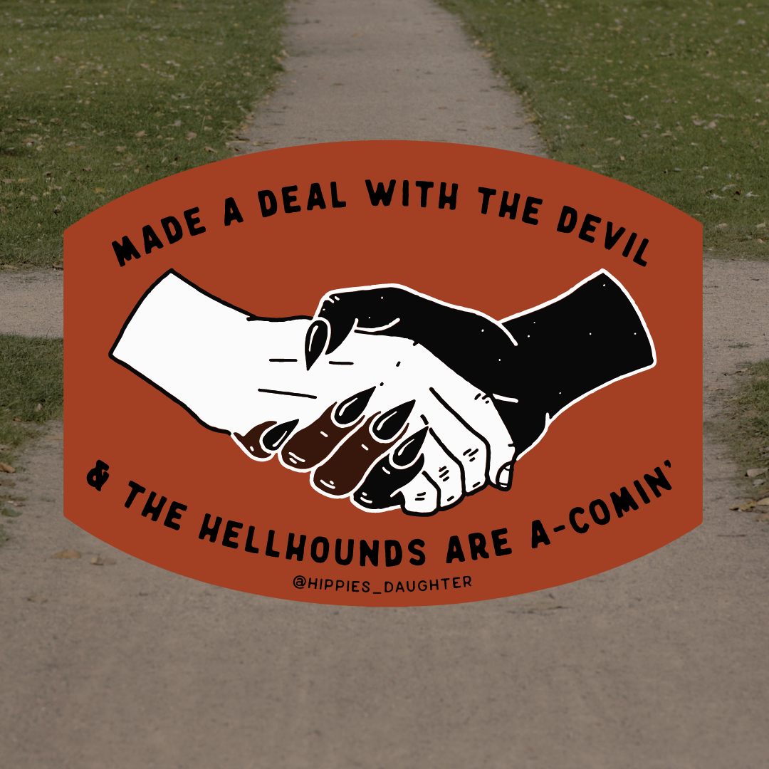 Deal with the Devil // sticker – Hippie's Daughter